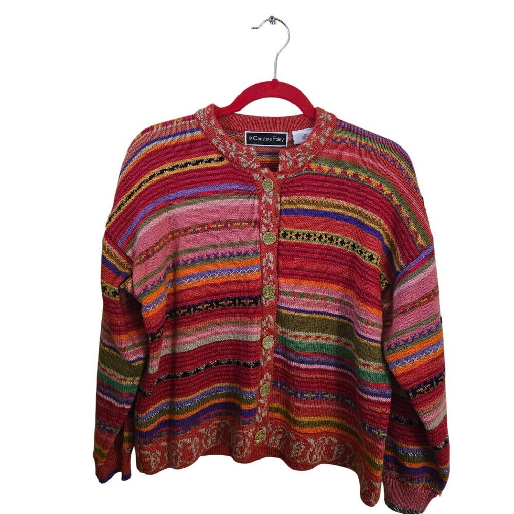 Christine Foley Vintage 90s Stunning Heavy Cotton Car… - Gem